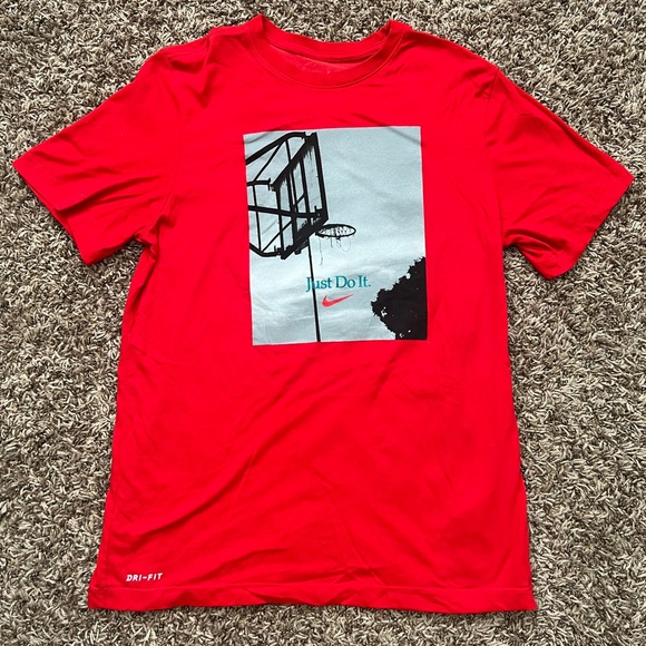 Nike | Shirts | Nike Mens Medium Drifit Just Do It Basketball Hoop ...